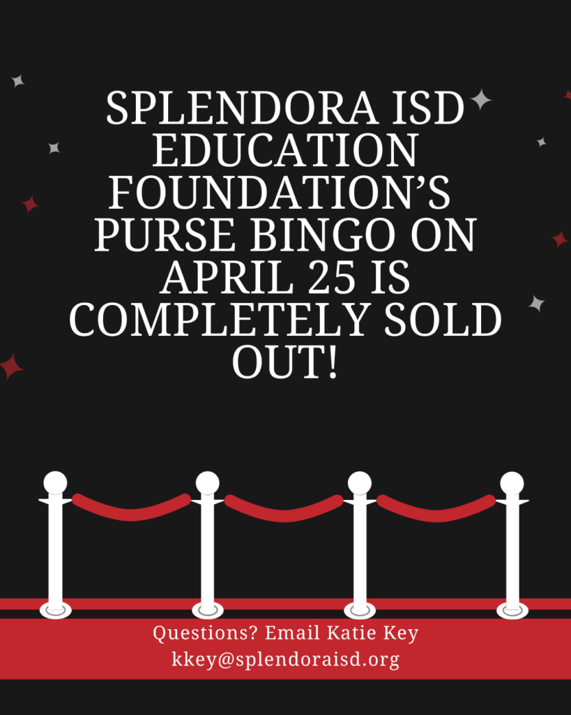 2025 Purse Bingo - Splendora ISD Education Foundation